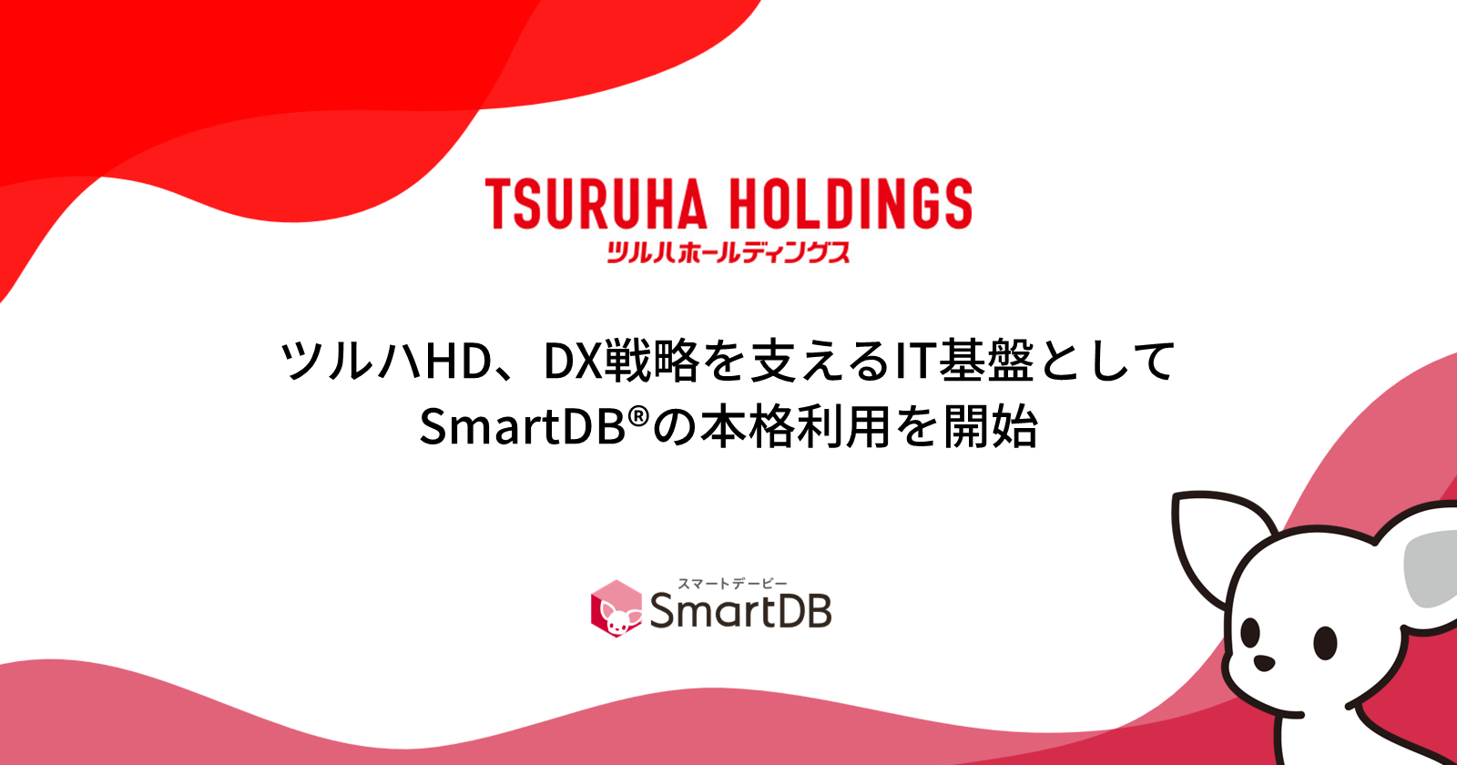 ツルハHD、DX戦略を支えるIT基盤としてSmartDB®︎の本格利用を開始 ｜ 株式会社ドリーム・アーツ｜デジタルの民主化で大企業が変わるニッポンが変わる